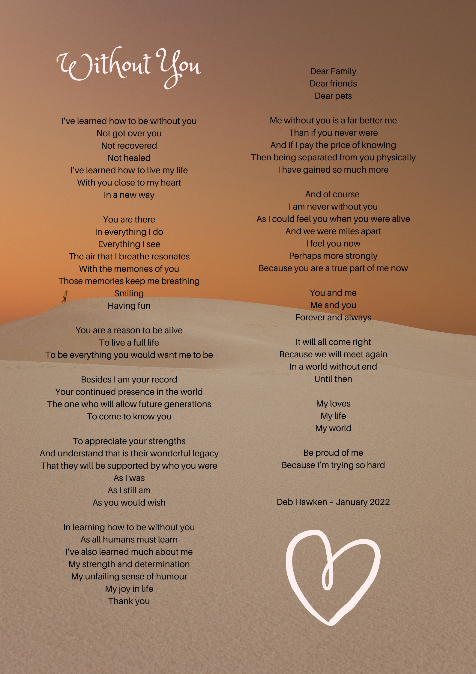 Without You – Deb Hawken – Amorah